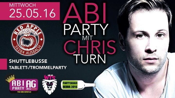 Party - ABI PARTY mit CHRIS TURN - RED APPLE - 25.05.2016