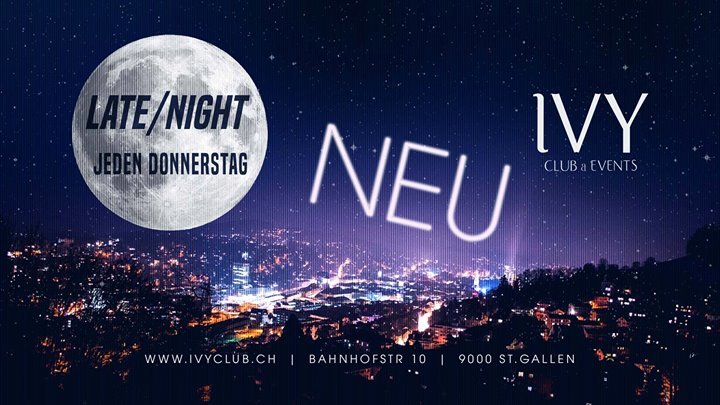 Party - Late/Night - IVY Club St. Gallen - Backstage - 28.09.2017