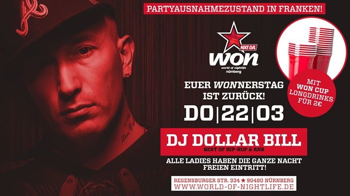 Party - Wonnerstag feat. DJ Dollar Bill - Won - World of Nightlife - 22.03.2018