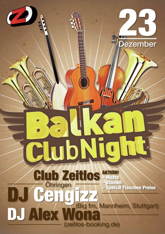 Party - Balkan Club Night - ZEITLOS der Club in Öhringen - 23.12.2012
