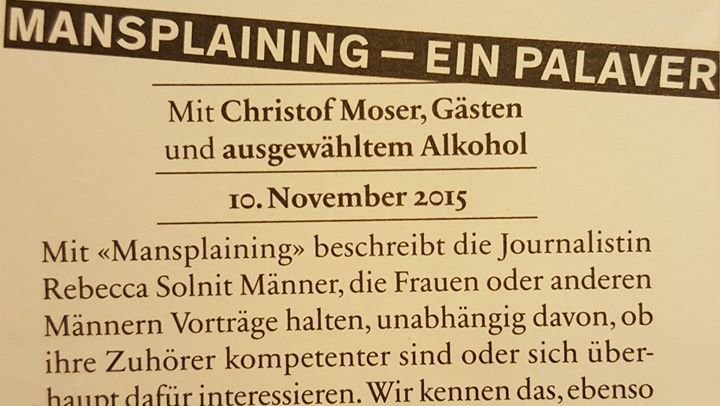 Party - Mansplaining mit Dr. Klaus Birnstiel & Nadja Brenneisen ...