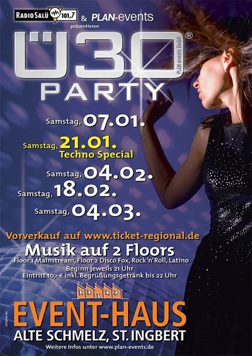 Party - Ü30 Party - Event-Haus Alte Schmelz - 04.02.2017