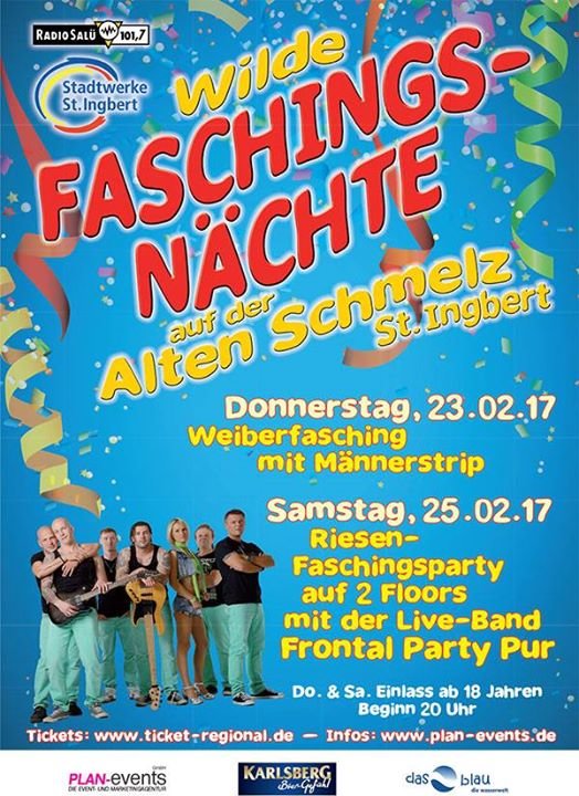 Party - Wilde Faschingsnächte auf der Alten Schmelz St.Ingbert - Event ...