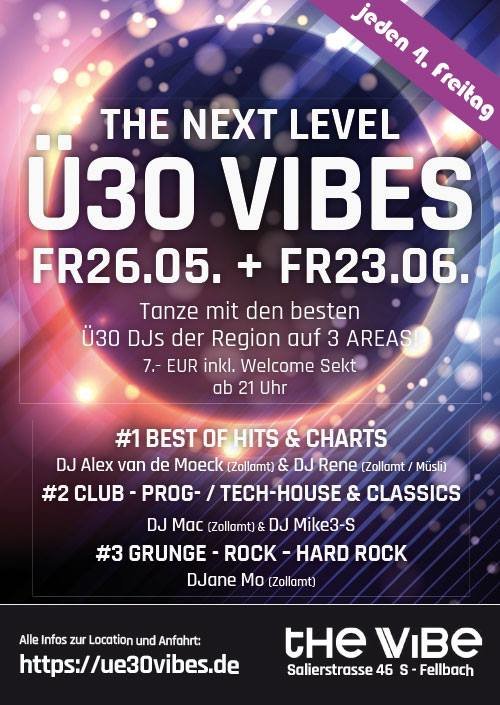 Party - Ü30 VIBES The Next Level - The Vibe - 23.06.2017