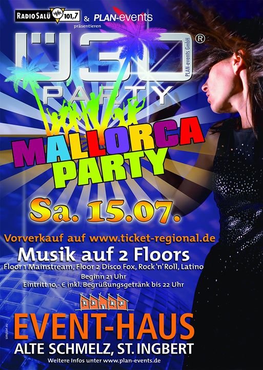 Party - Ü30 Mallorca Party - Event-Haus Alte Schmelz - 15.07.2017