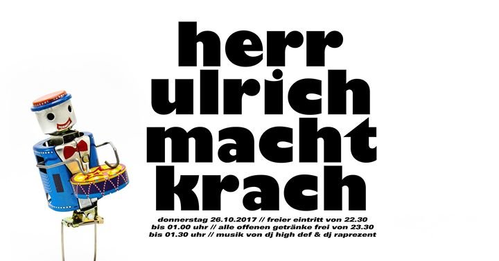 Party - Herr Ulrich macht Krach - mahagoni bar - 26.10.2017