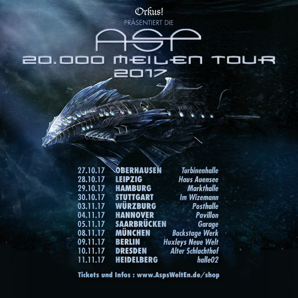 Konzert - ASP - Die 20.000 Meilen Tour - Backstage in München - 08.11.2017