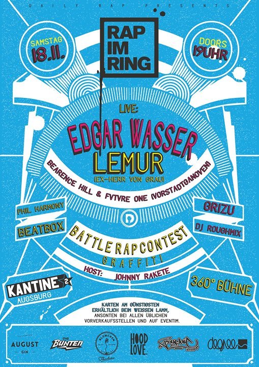 Party - Rap im Ring #5 mit Edgar Wasser, Lemur, Battle Rap Contest uvm ...