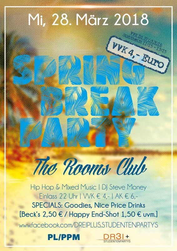 Party - Spring Break Party 28.03.2018 Rooms Club - The Rooms Club in ...