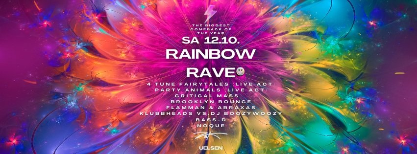 Tickets für Rainbow Rave - The Big Comeback am 12.10.2024 @ ZAK UELSEN ...