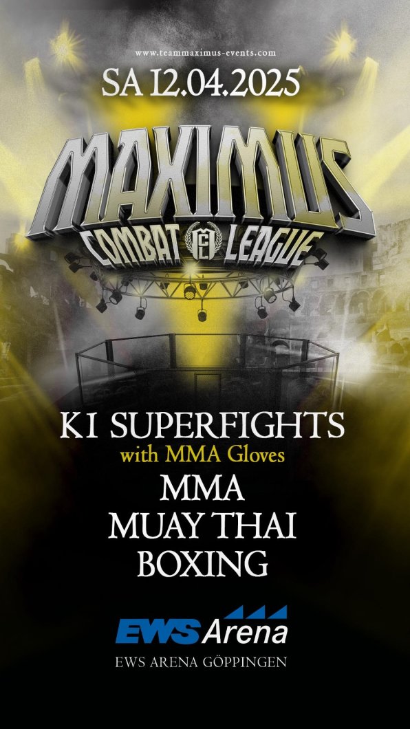Sport - MAXIMUS V - COMBAT LEAGUE - EWS Arena in Göppingen - 12.04.2025